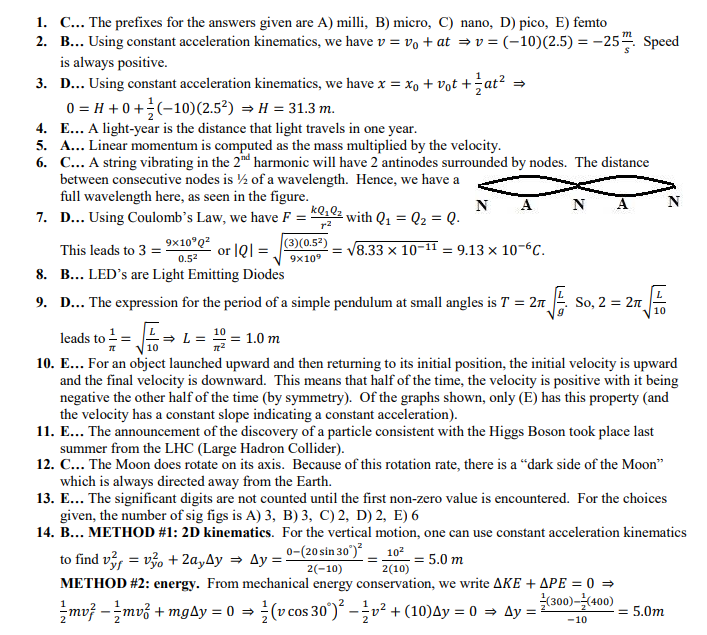 2013年Physics Bowl真题及答案 - Physics Bowl官网