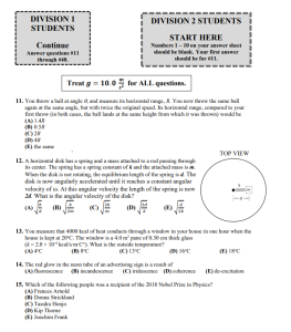 2019年Physics Bowl真题及答案 - Physics Bowl官网